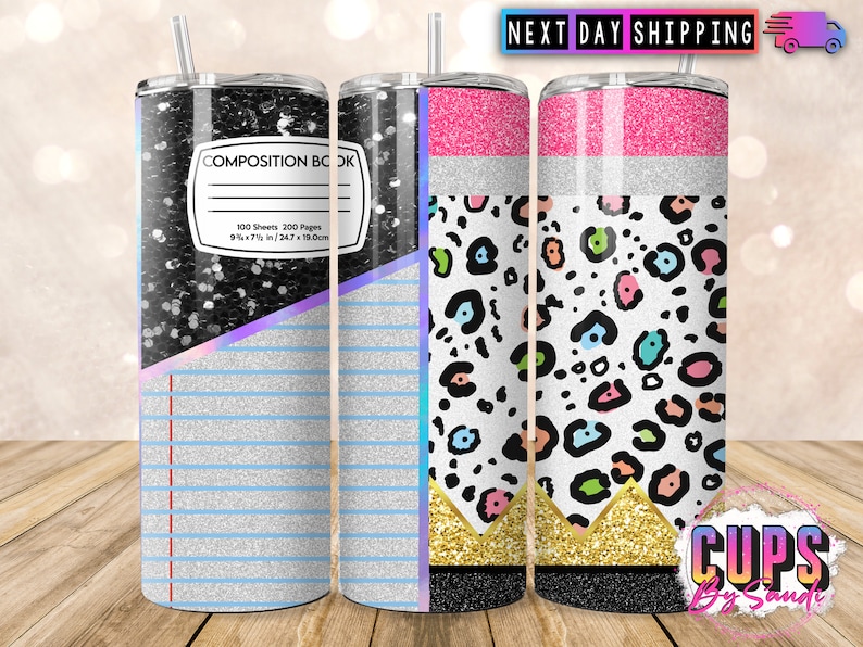 Composition Book Tumbler, Teacher Appreciation Tumbler, Customizable ...