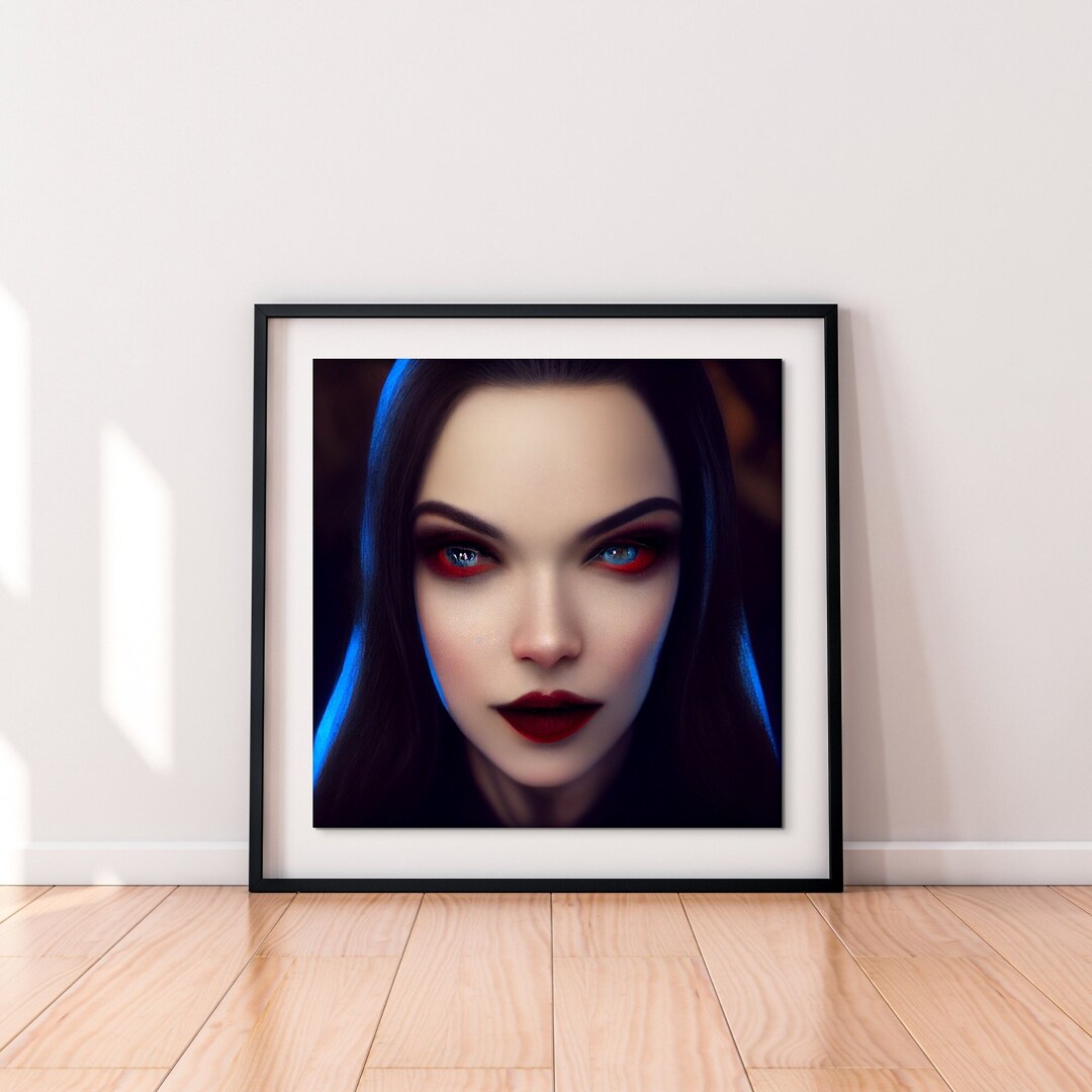 Gothic Vampire Art Academia Decor AI Surreal Wall Art AI - Etsy