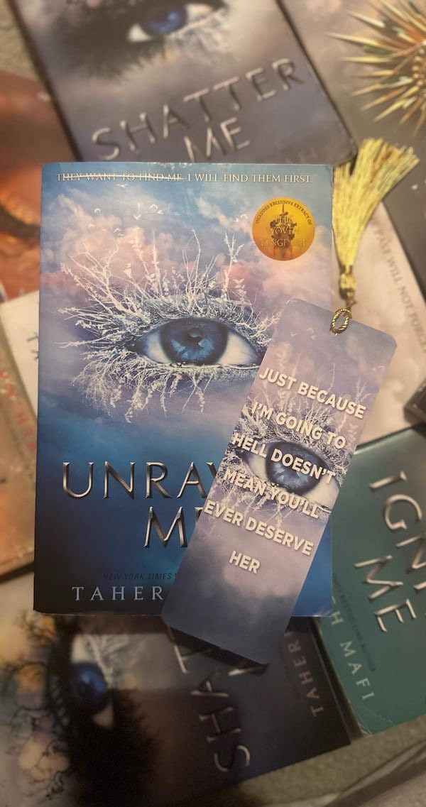Shatter Me Bookmarks | Tahereh Mafi | Booktok - Etsy UK