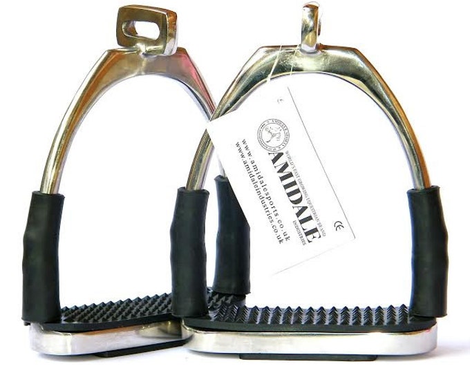 Horse Safety Saddle Stirrups 4.75 Inch Double Bend Stainless Steel ...