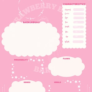 Magical Girl Character Sheet - Etsy