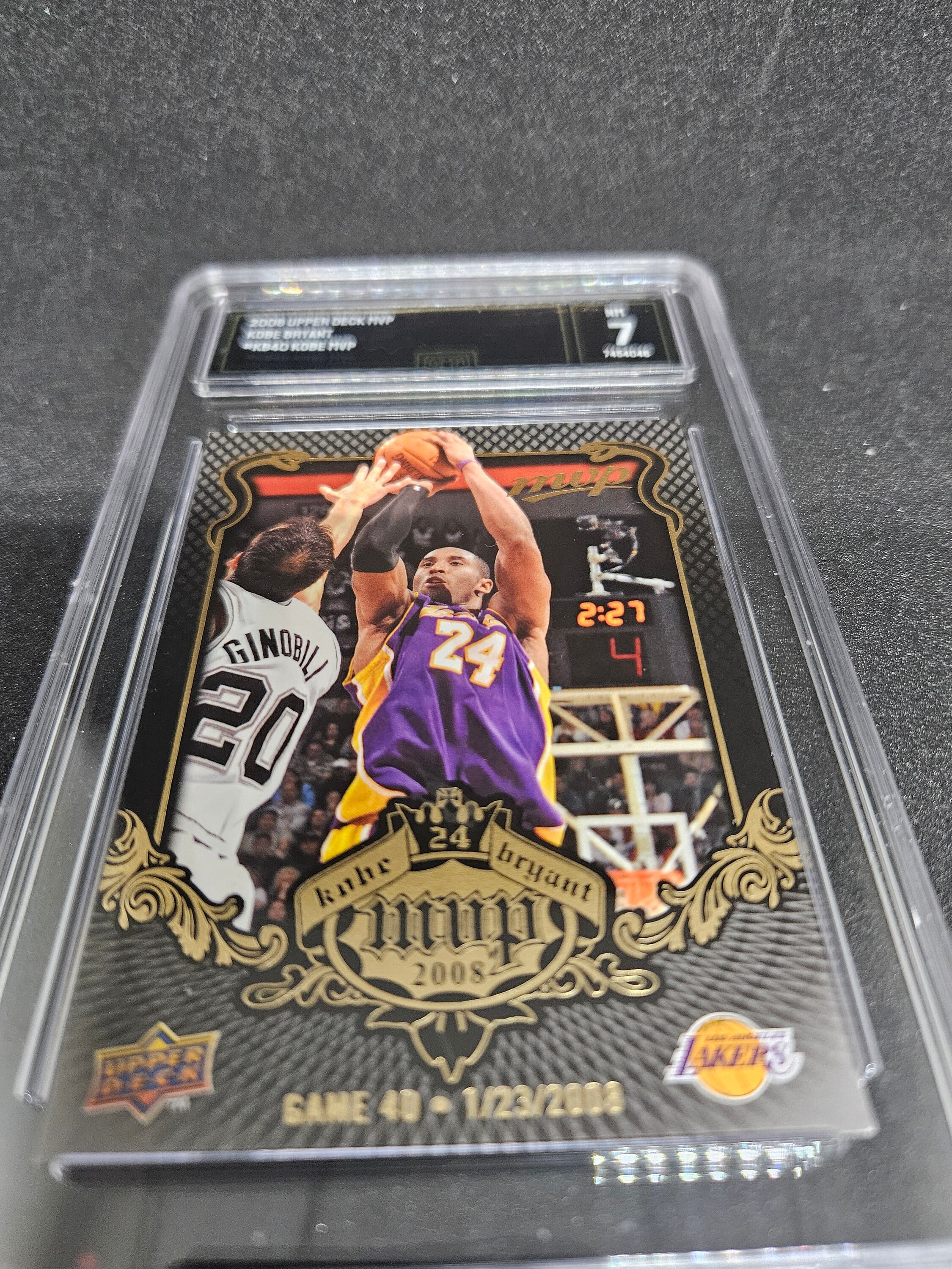 Kobe Bryant 2008 Upper Deck Mvp KB40 Kobe MVP GMA 7 Mint Graded NBA ...