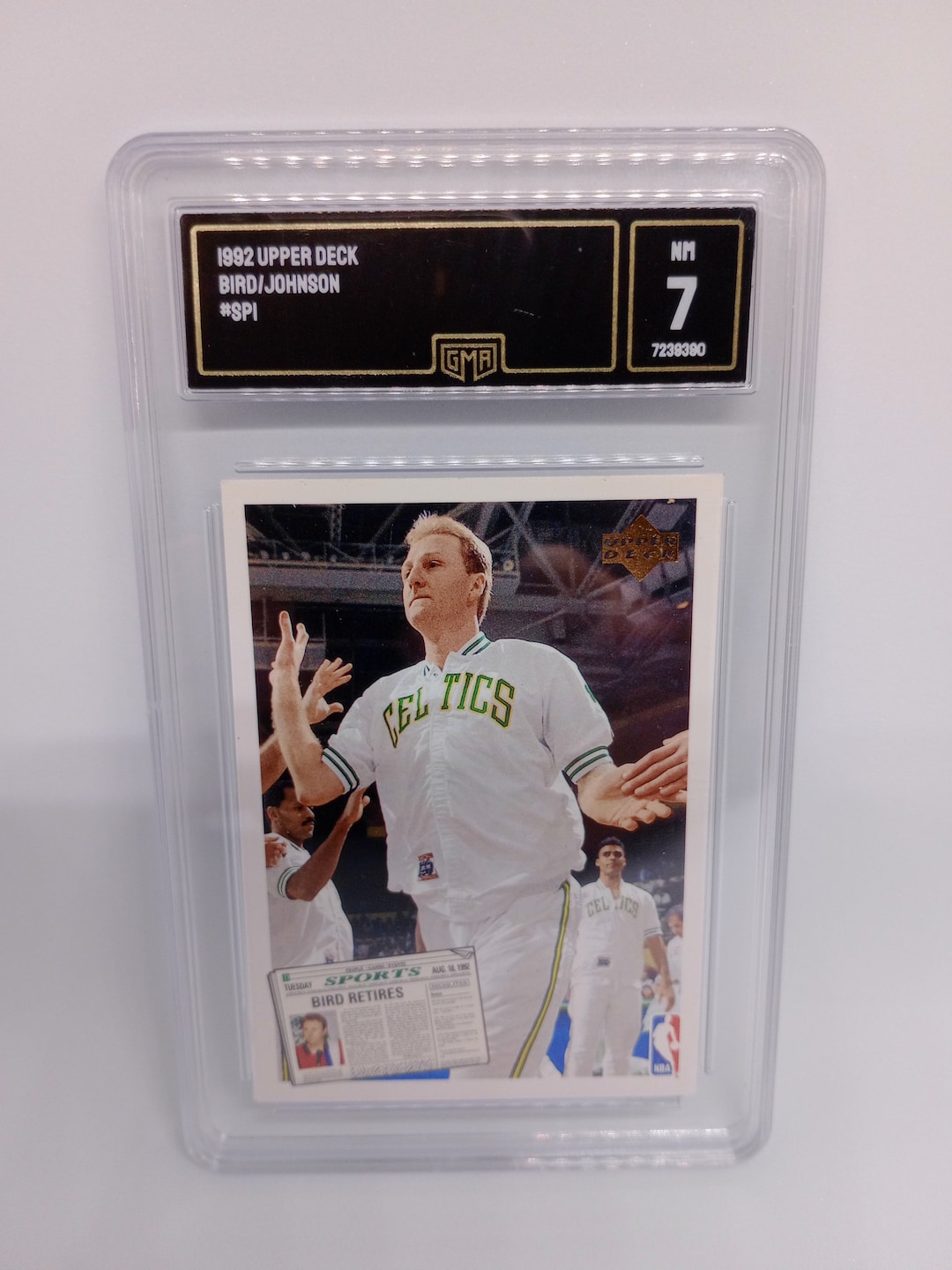 Larry Bird Magic & Magic Johnson 1991-92 Upper Deck Retire Card #SP1 ...