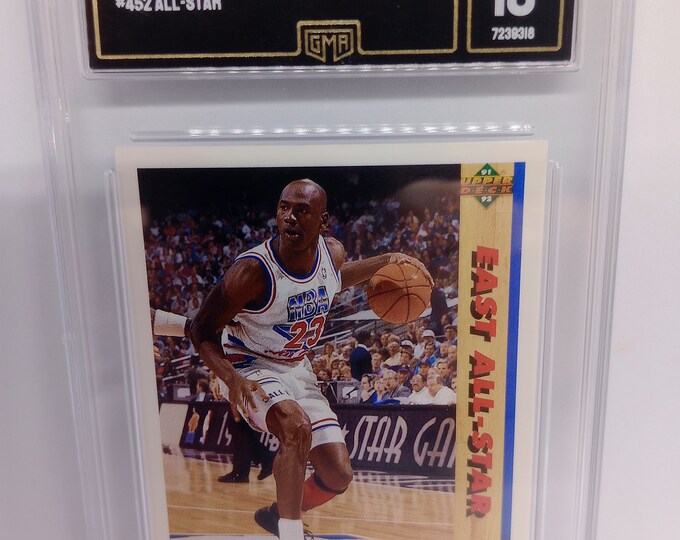 Michael Jordan 1991 Upper Deck #452 All-star GMA 10 Gem Mint Graded NBA ...