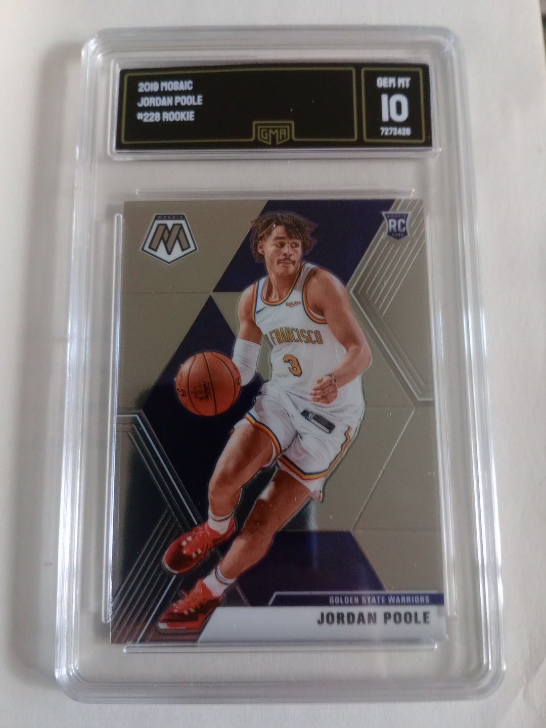Jordan Poole 2019 Mosaic #228 Rookie Card GMA 10 Gem Mint Graded NBA ...