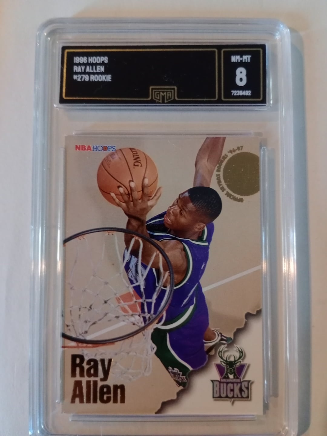 Ray Allen 1996 Hoops 279 Rookie Card GMA 8 Near Mint Graded NBA Card - Etsy