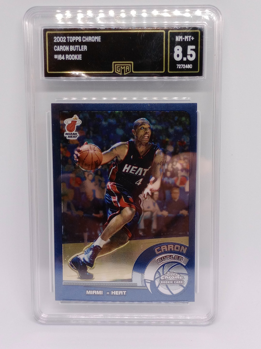 Caron Butler Rookie Card 2002 Topps Chrome Rookie Card #164 GMA 8.5 ...