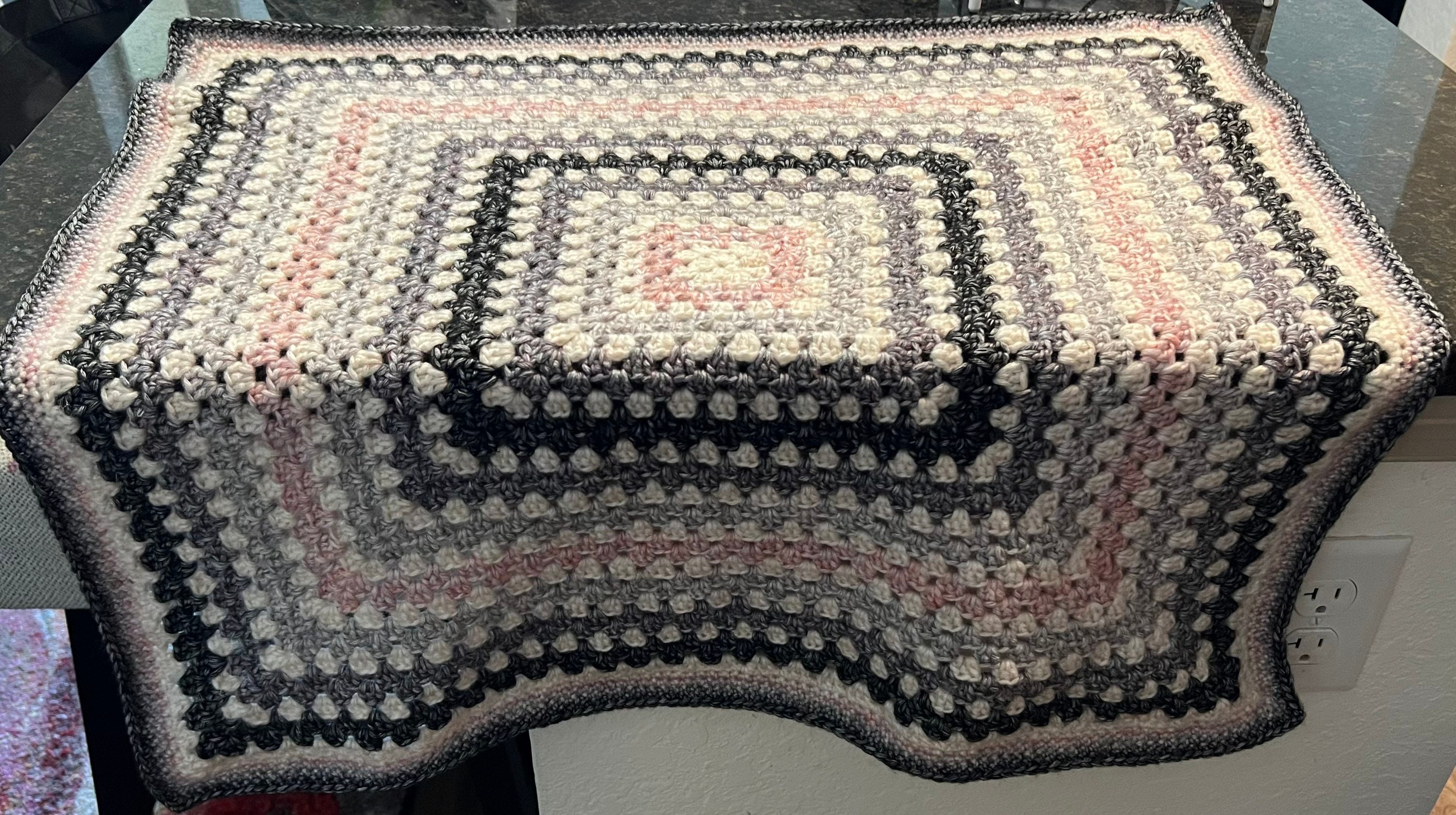 30 X 30 Crochet Granny Square Blanket Cotton Acrylic - Etsy