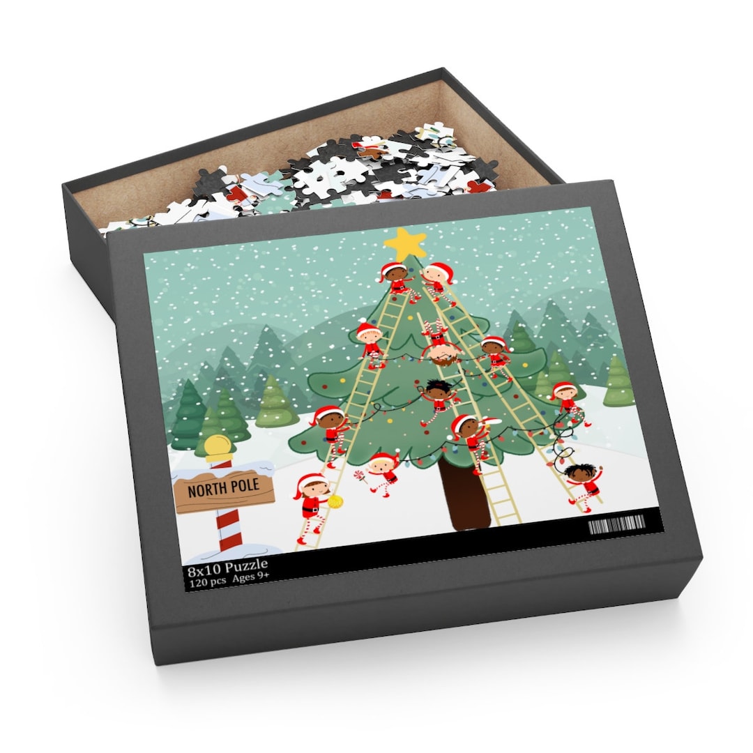 Christmas Elf Puzzle; Elf-ing Around the Christmas Tree; Cute Christmas ...