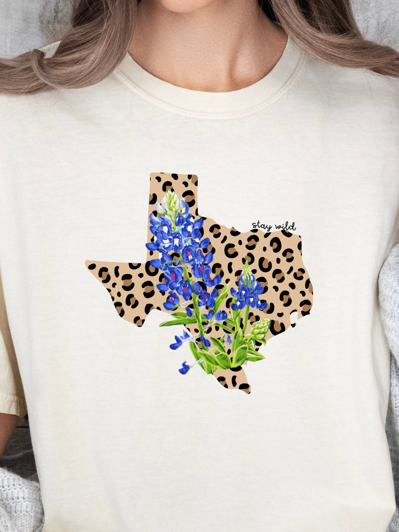 Texas State Flower PNG; Bluebonnet Png; Leopard Print Texas Png; Stay ...