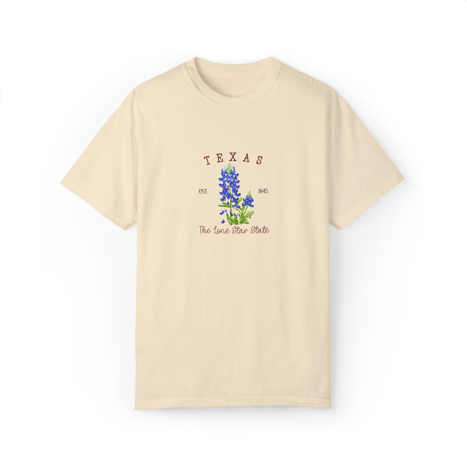Texas State Flower Tee, Comfort Colors, Garment Dyed, Boho, Oversized ...