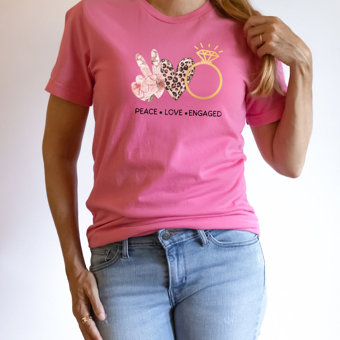 Peace Love Engaged PNG Bundle 4 Files Included Digital Download Peace ...