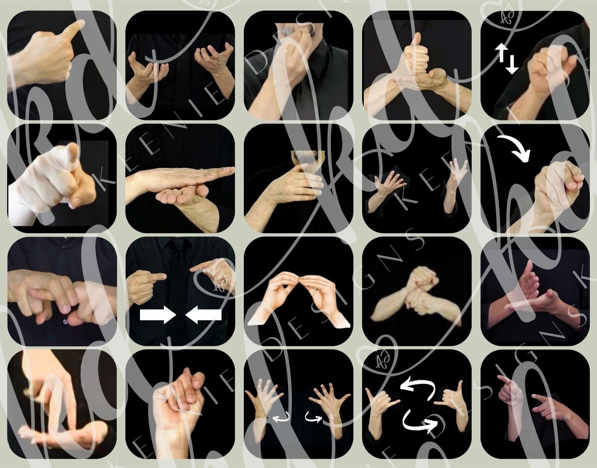 SPANISH ASL Based Communication Board With Real Pictures; Early ...