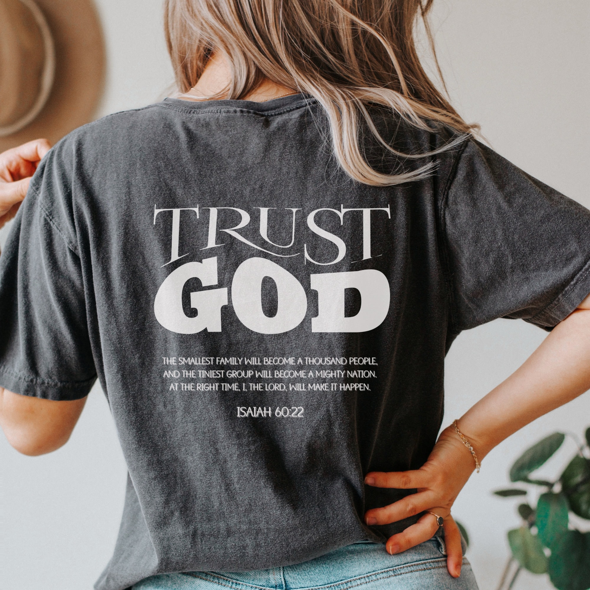 Trust God, Christian Shirt, Comfort Colors Christian Tshirts Bible ...