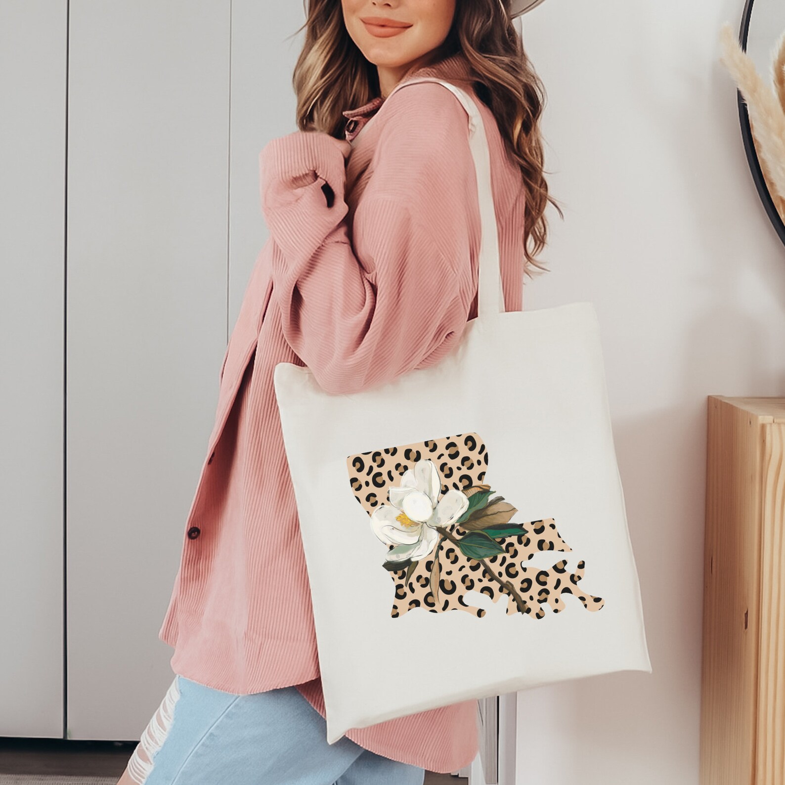 Louisiana Shaped State Flower Leopard Print PNG; Leopard Print ...