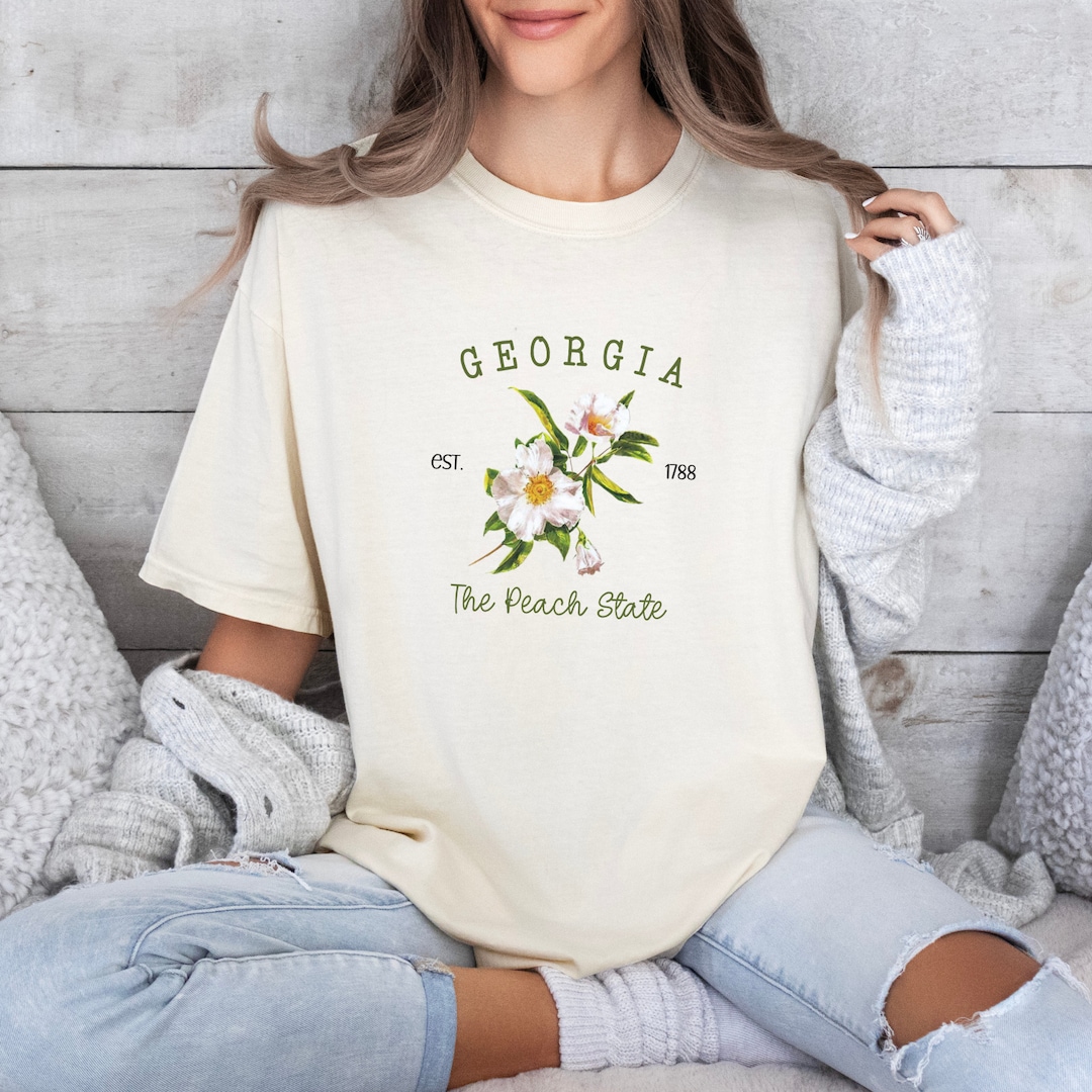 Georgia State Flower and Motto Shirt Cherokee Rose Shirt, Cute Georgia ...