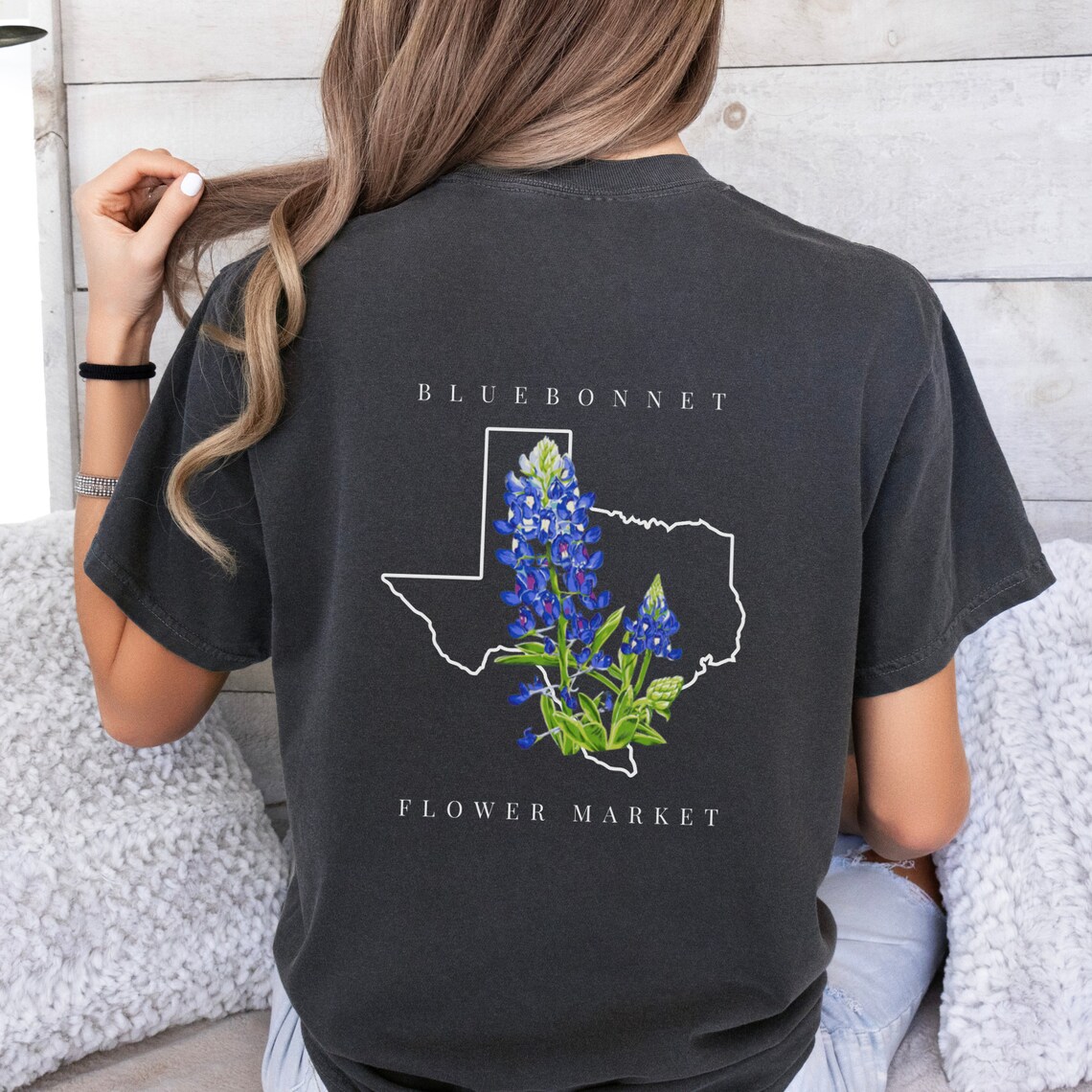 BUNDLE Texas State Flower Png; Bluebonnet Inside TEXAS Text Png File ...