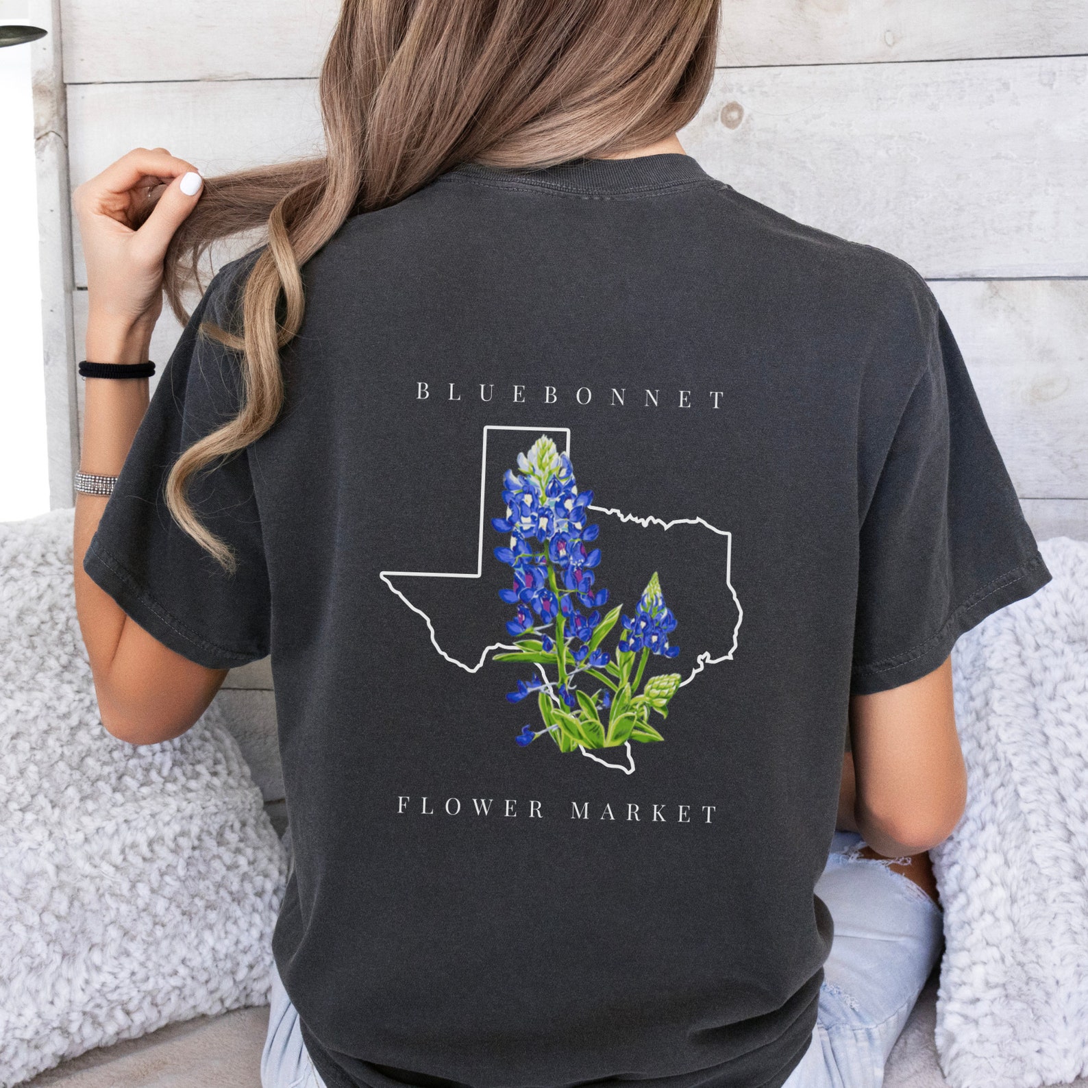 BUNDLE Texas State Flower Png; Bluebonnet Inside TEXAS Text Png File ...