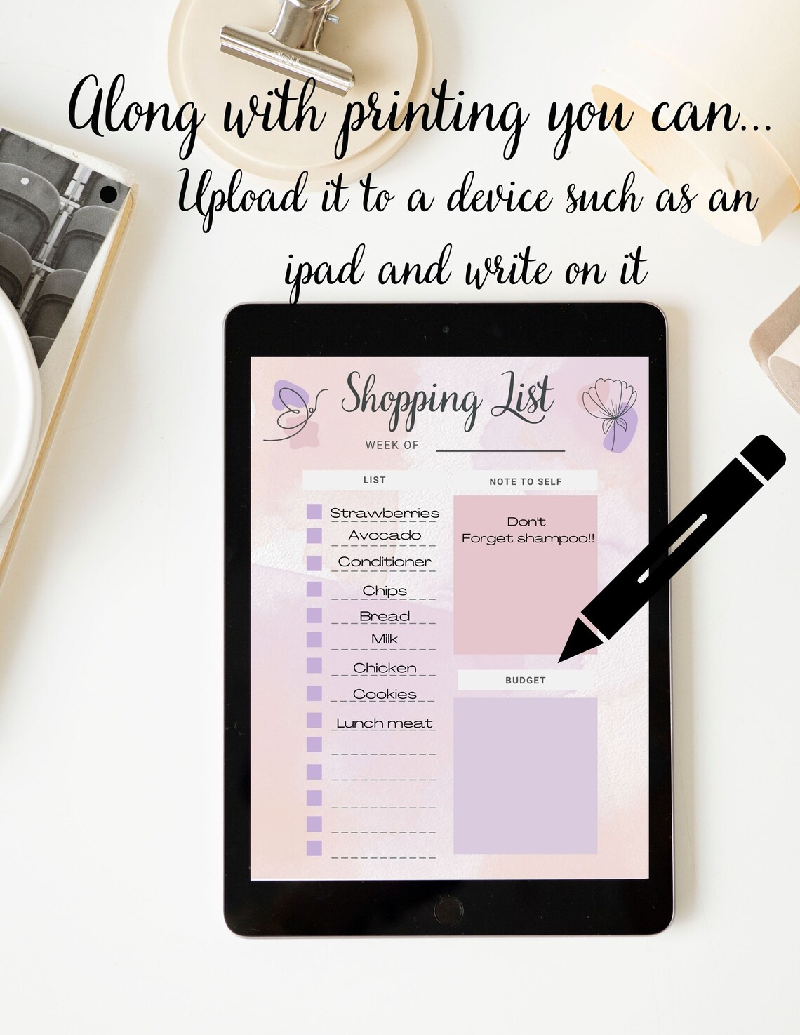 Shopping List Printable| Grocery List Printable | Bundle| 8 Different ...