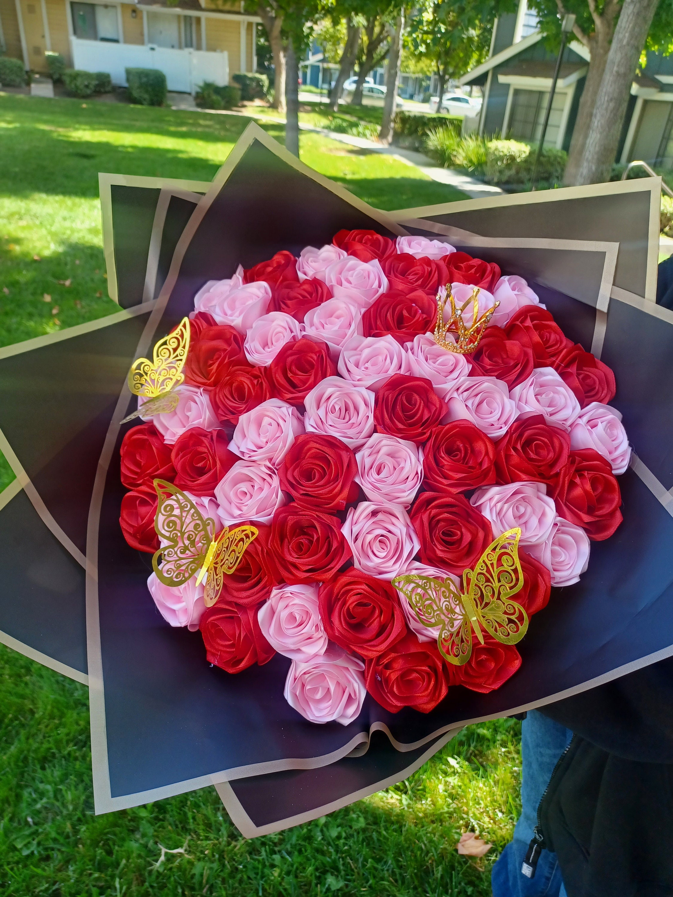 Ramo Buchon Quinceanera Ramo Eternal Roses Bouquet Birthday Gift Anniversary Gift Graduation ...