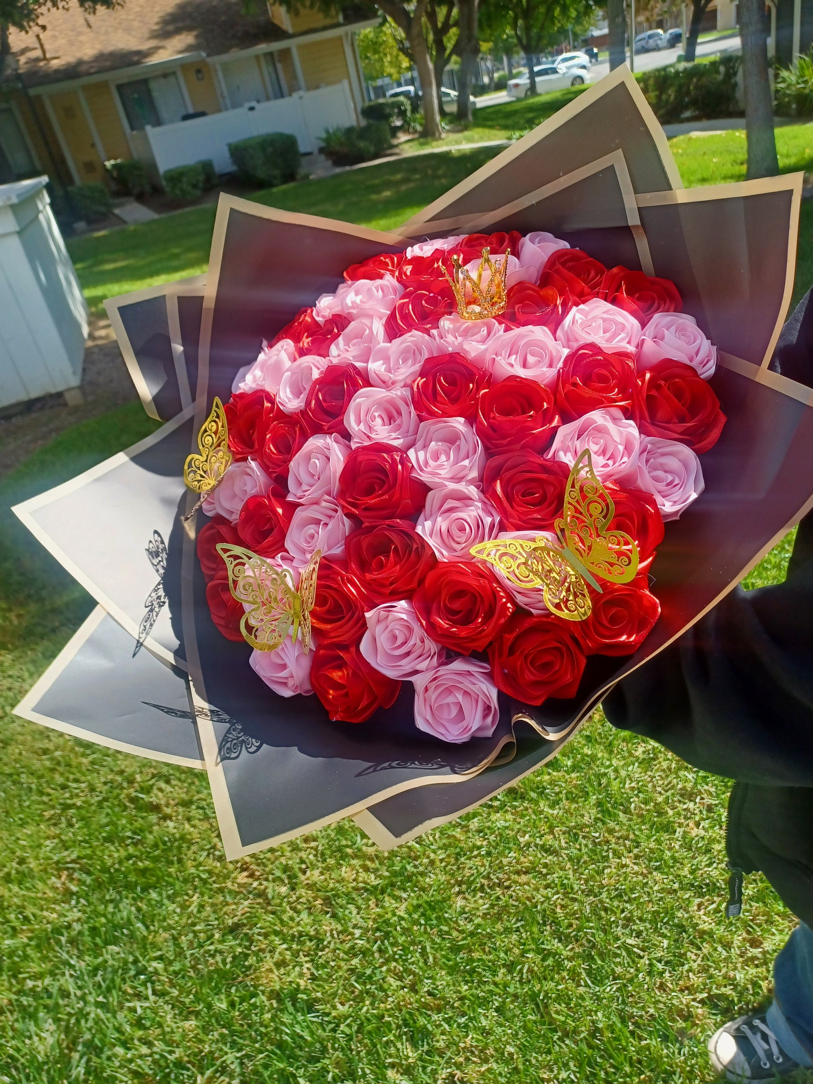 Ramo Buchon Quinceanera Ramo Eternal Roses Bouquet Birthday Gift ...
