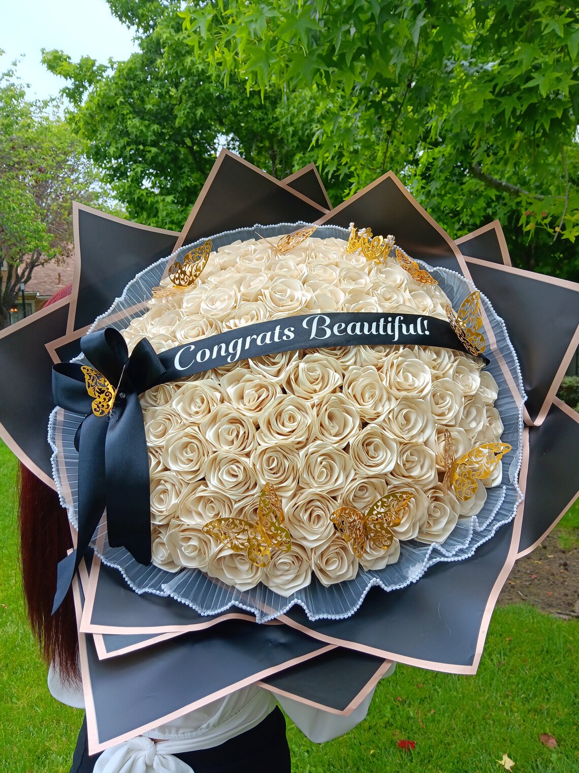 100 Roses Bouquet Ramo Buchon Quincencera Bouquet Sweet Sixteen Bouquet ...