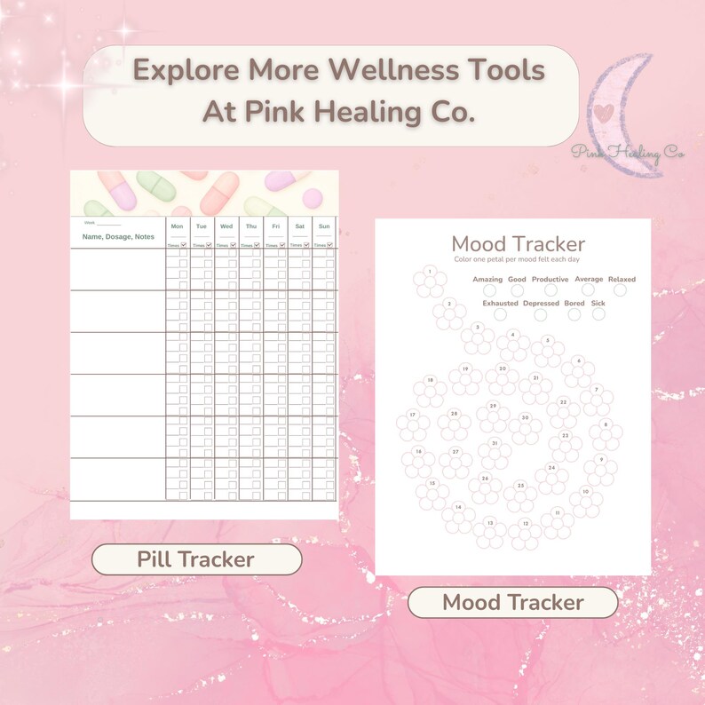 Printable Kids Medication Tracker – Cute Animal Weekly Pill Chart PDF ...