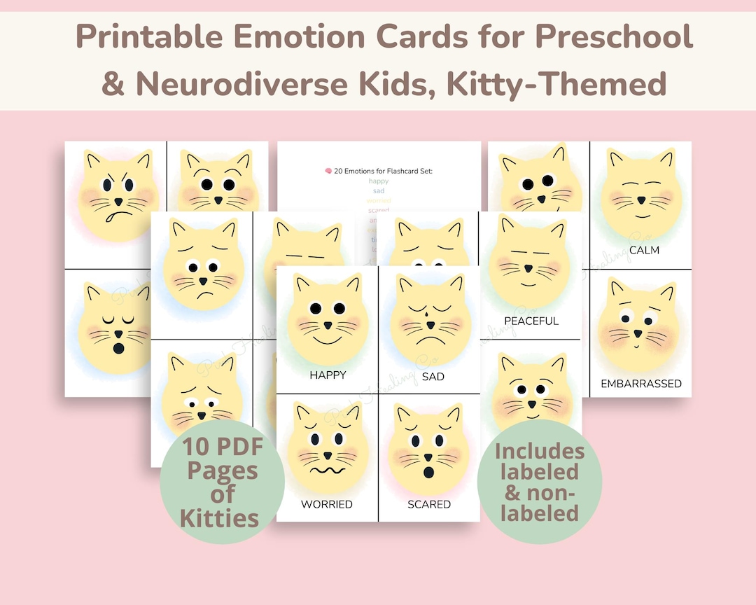 Emotion Flashcards for Kids | Printable SEL Tool for Autism and ...
