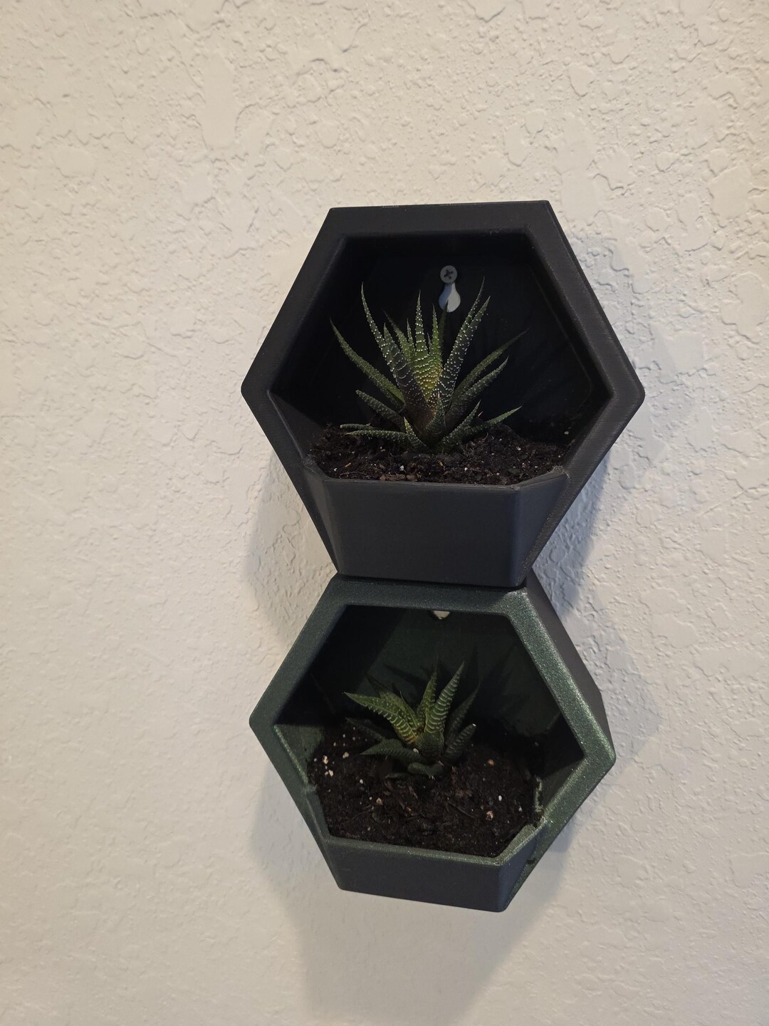 Modern Hexagon Wall Planter – 3D Printed Indoor Plant Pot | Hanging ...