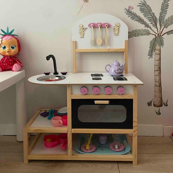 Wooden Play Kitchen - Etsy