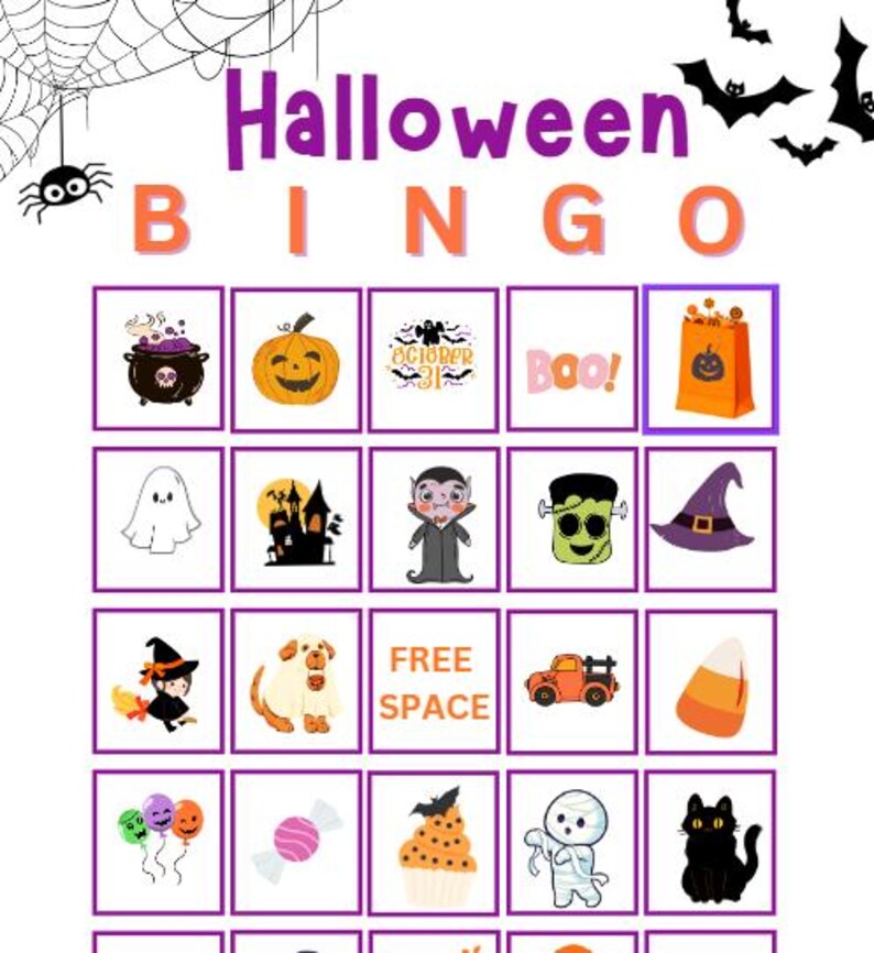 Halloween Bingo Cards - Etsy