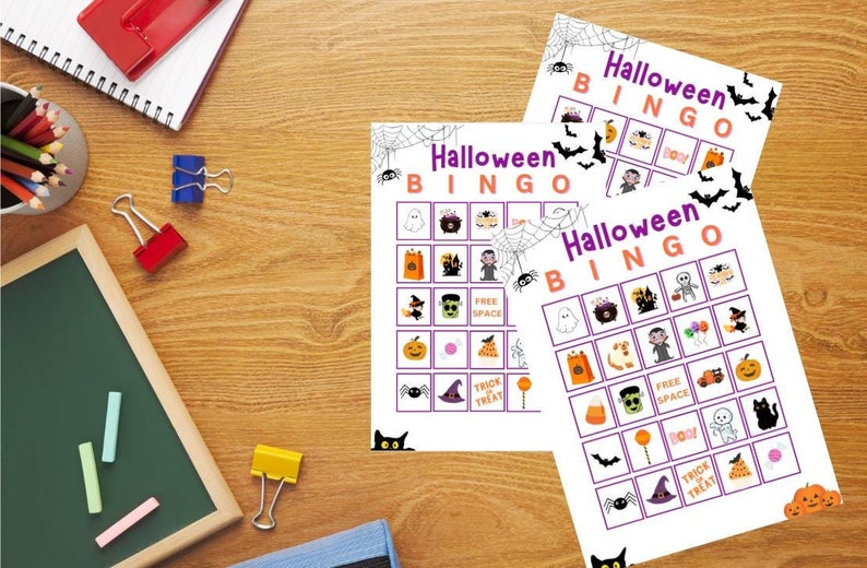 Halloween Bingo Cards - Etsy