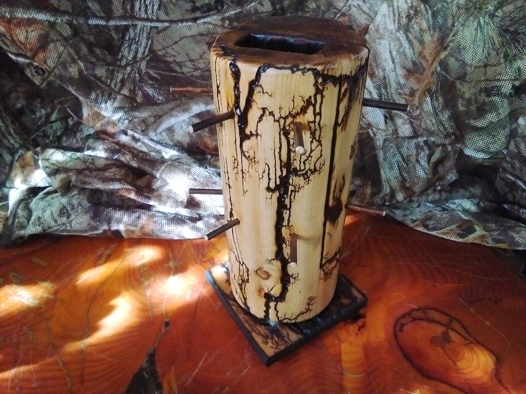 Wooden Retail Display Carousel 360 Degrees Lichtenberg Burn - Etsy