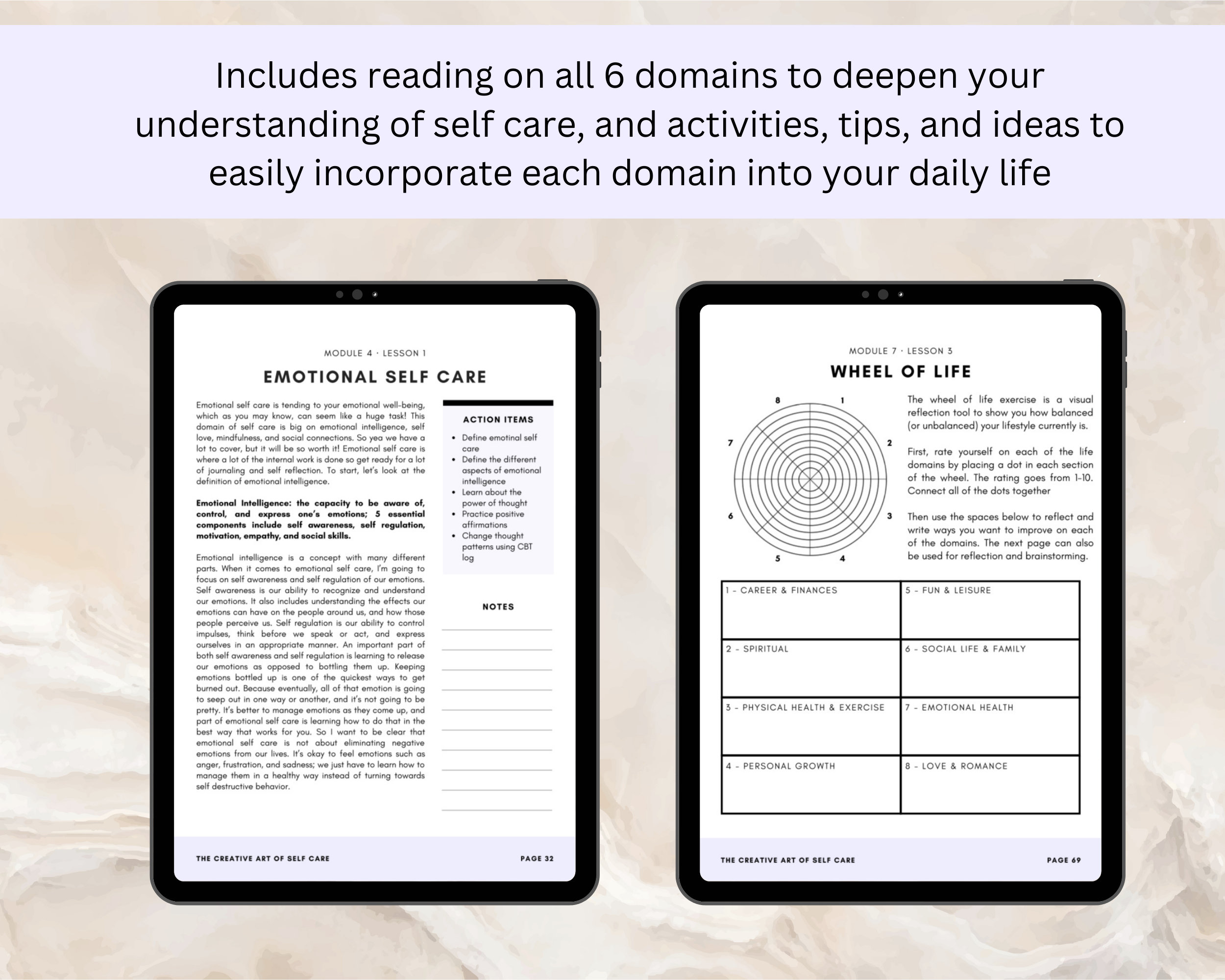 The Creative Art of Self Care Digital Workbook, Self Care Planner, Self ...