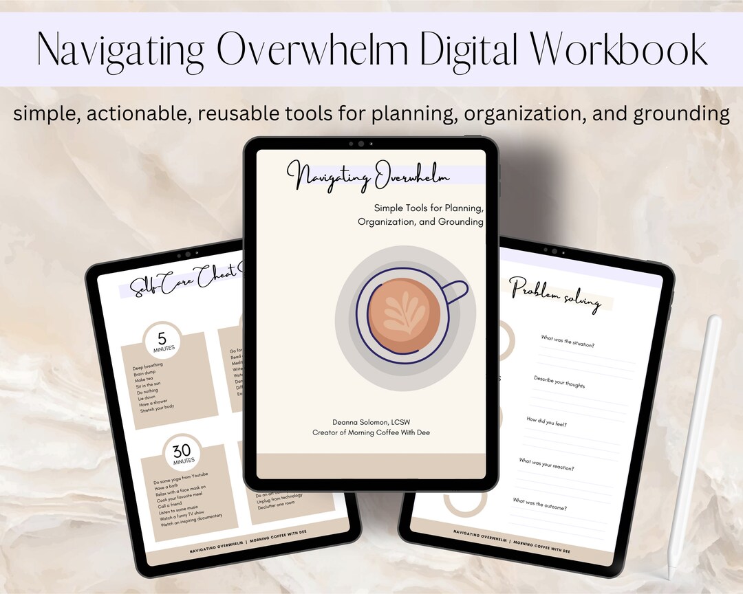 Navigating Overwhelm: A Digital Workbook for Planning, Organization ...
