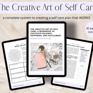 The Creative Art of Self Care Digital Workbook, Self Care Planner, Self ...