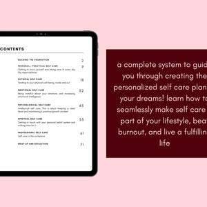 The Creative Art of Self Care Digital Workbook, Self Care Planner, Self ...
