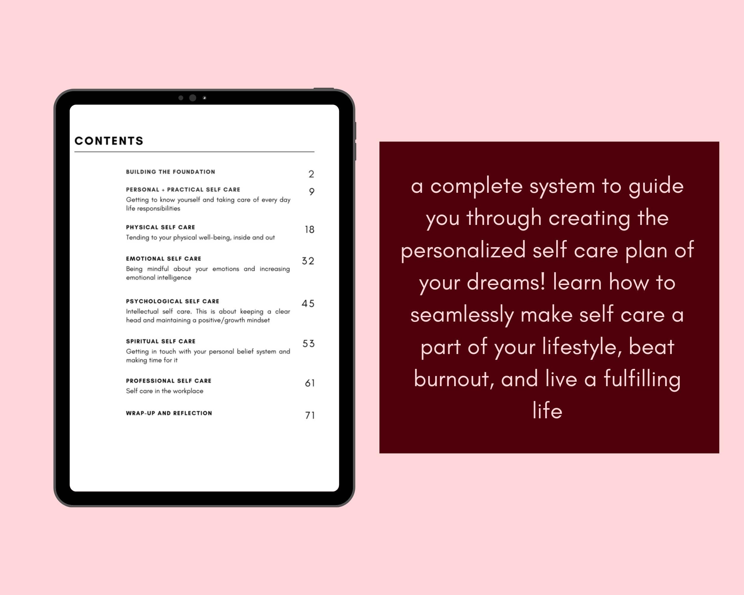 The Creative Art of Self Care Digital Workbook, Self Care Planner, Self ...