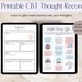 Printable CBT Thought Record, Cognitive Distortions PDF, Use in ...