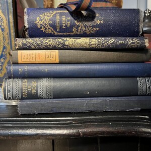 Vintage Cobalt Blue Bookstack Decor Poetry Literature Shakespeare - Etsy