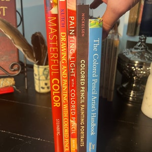 5 Assorted Colored Pencil Drawing Books - Etsy