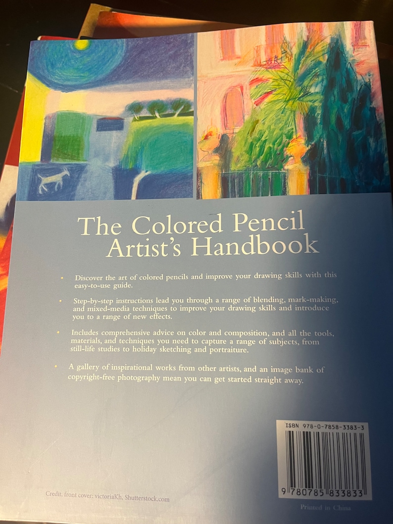 5 Assorted Colored Pencil Drawing Books - Etsy