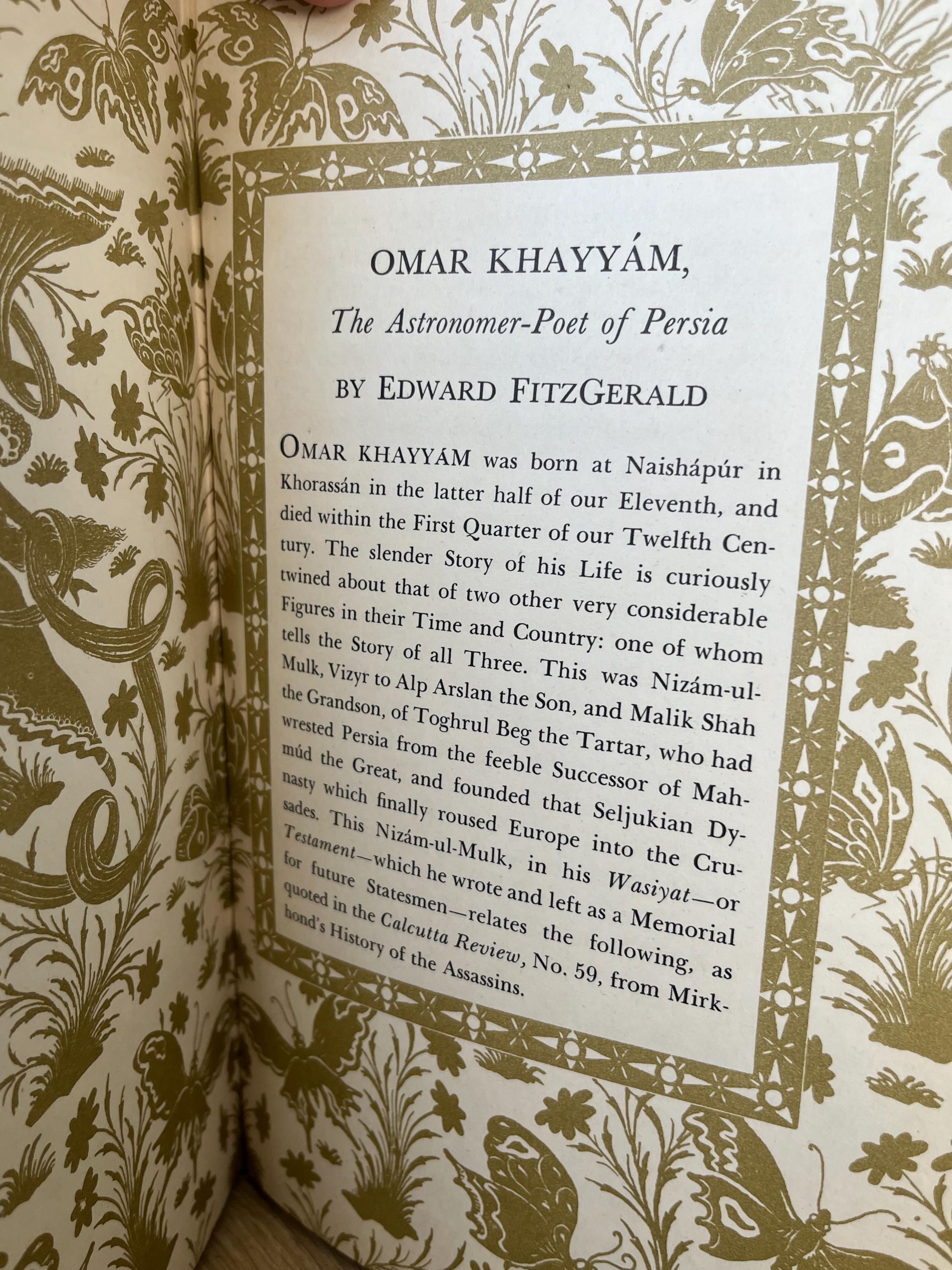 1947 Rubaiyat of Omar Khayyam. Translated Into English Quatrains by ...