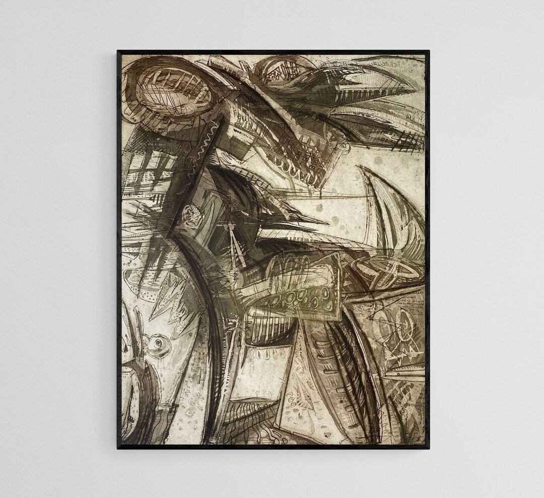 Unique Original Soviet Abstract Painting 1990 Rare Etching - Etsy