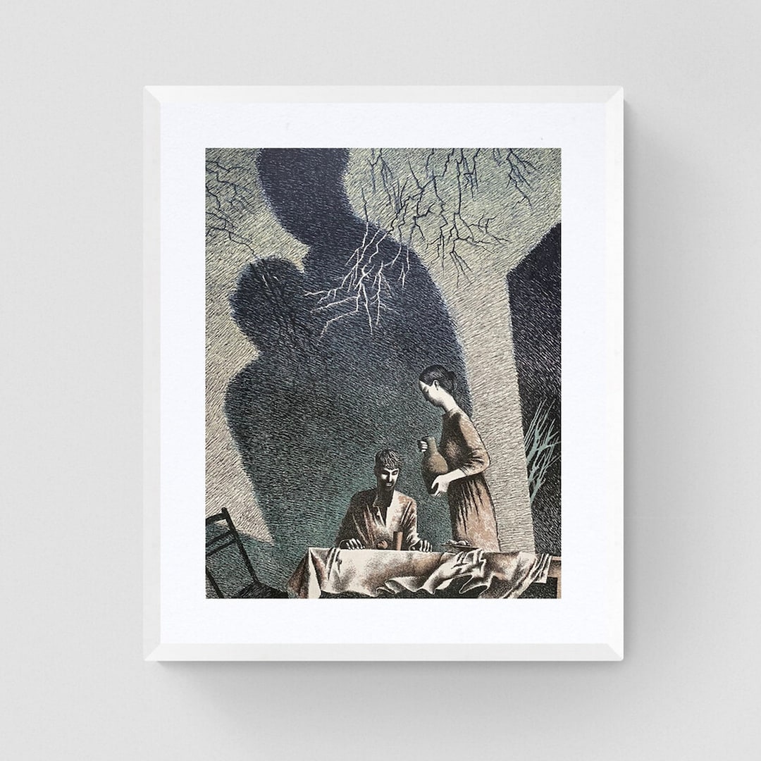 Shadow Scene,georgian Man Woman,vintage 80 Soviet Art,digital Print of ...