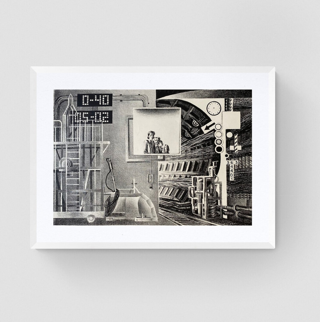 Soviet Metropolitan Tunnel Vintage 1982 Subway Poster Metro ...