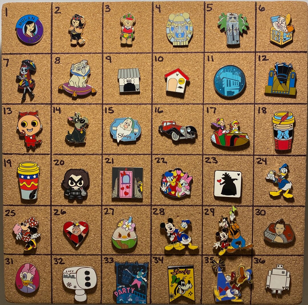 Disney Pins, Duffy Bear, Mulan, Tiki, Daisy, Donald, Olaf, Marvel ...