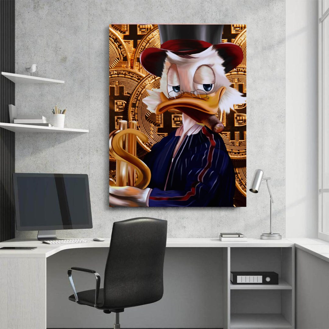 Scroog Mcduck Gold Bitcoin Dollar Paperon Dè Paperoni Printable Art ...
