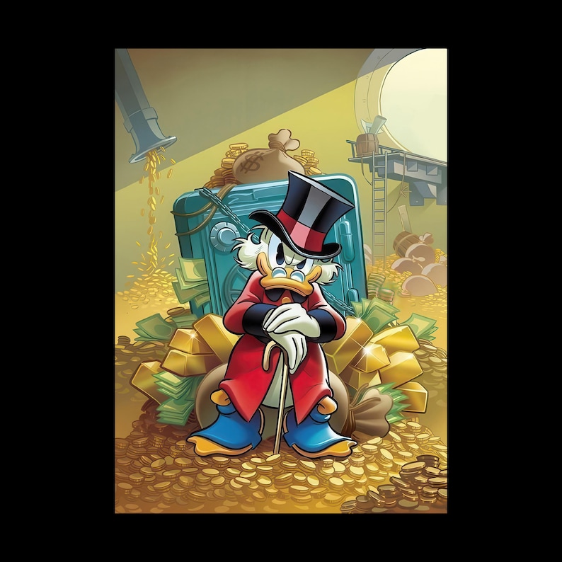 Scrooge Mcduck GOLD WAREHOUSE Printable Art Contemporary Art Wall Art ...