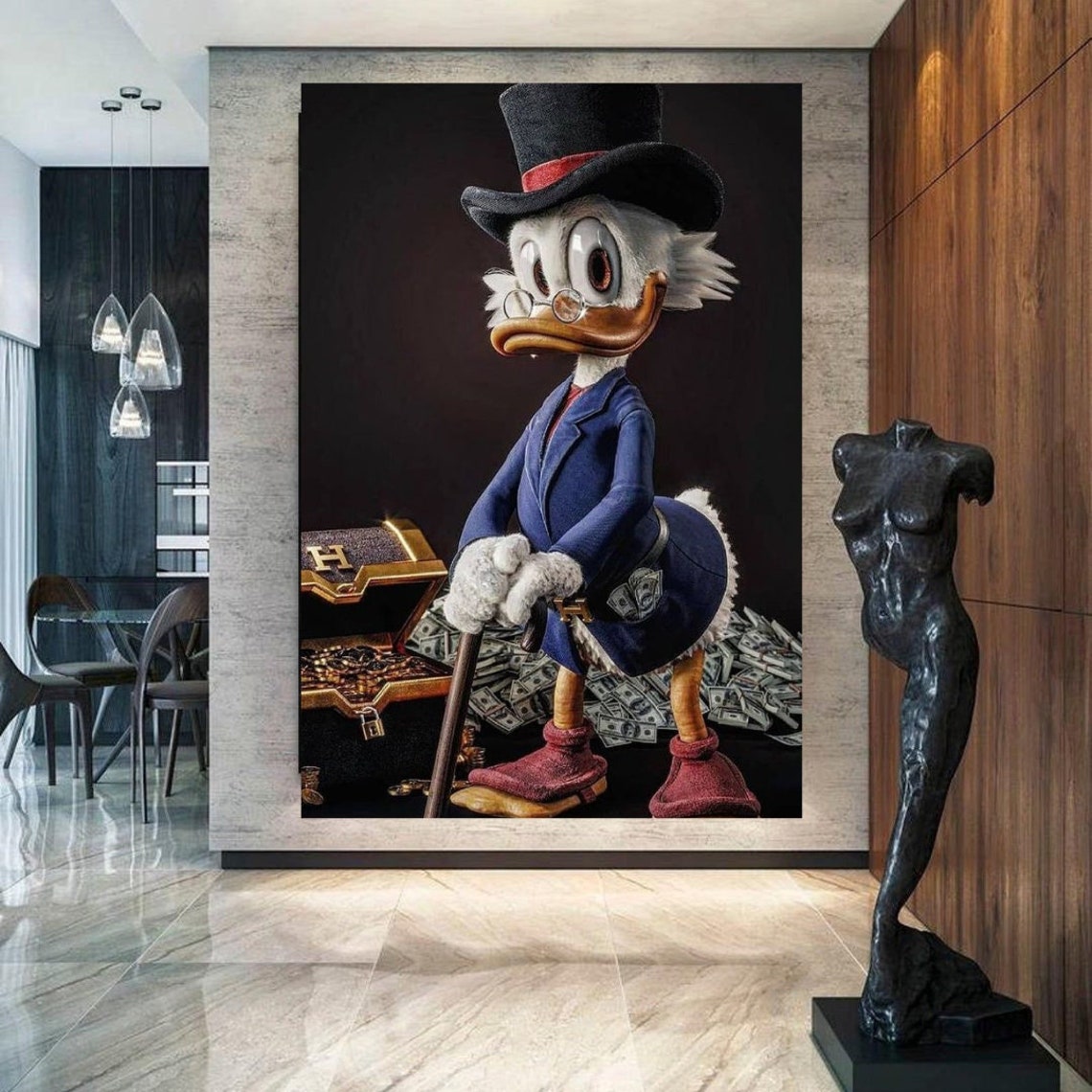 Paperon Dè Paperoni Art Inspired - Mcduck Scrooge Golden Casket ...